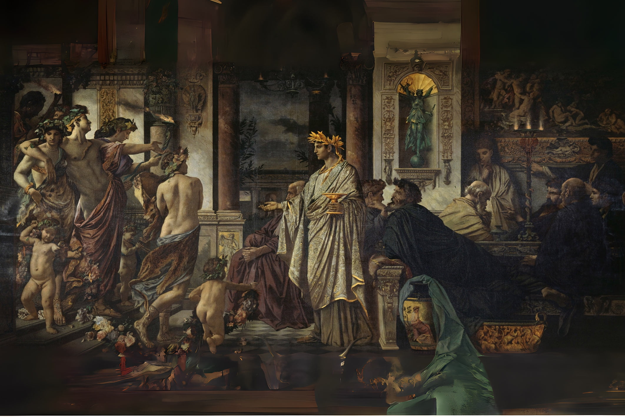 24x36 gallery poster, Plato's Symposium by Anselm Feuerbach, 1873 ...