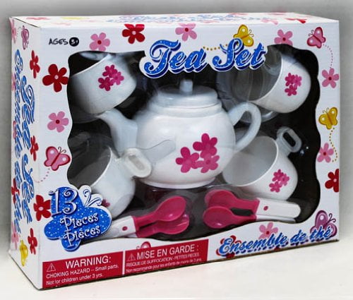Frenzy 13 Piece Plastic Tea Set - Walmart.com