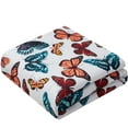 Mainstays 7-Piece Reversible Butterfly Bed in a Bag Comforter Set with ... Mainstays 7-Piece Reversible Butterfly Bed in a Bag Comforter Set with ...
