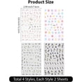 8 Sheets 4 Styles Plant Theme Plastic Self Adhesive Nail Art Stickers ...