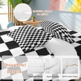 Black And White Color Blocks 4 Piece Duvet Cover Set California King ...