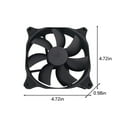 CPU Cool Fans Chassis Fans 120mm PWM Hydraulic Bearing Case Fan Low ...