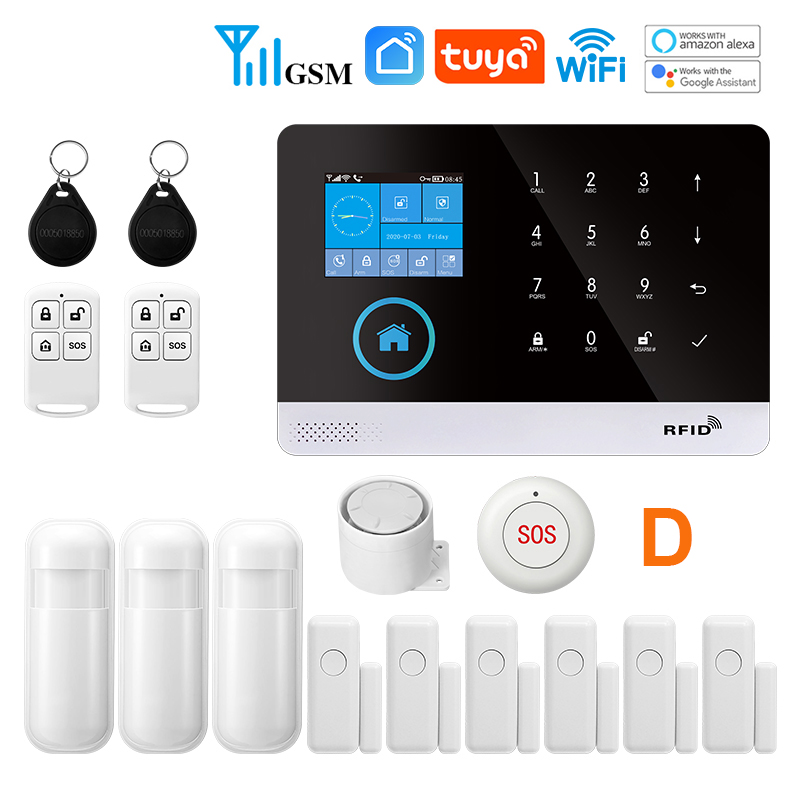 MULO Alarm System For Home Burglar Security 433MHz GSM Home alarm ...