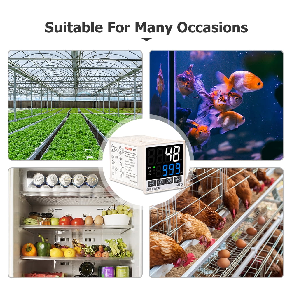 Regulador de temperatura de salida de relé de termostato PID digital de ...