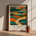 Affixzi Matthew 11:28 Art Print, Patterned Landscape Christian Wall ...
