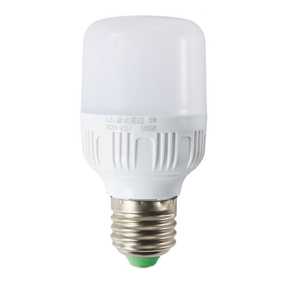 LED PIR Motion Sensor Lamp E27 Saving Energy Body Sound Bulb Light (5W ...