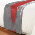 Bed Runner Red Grey Graffiti Bedding Scarves Soft Decorative Bed Flag ...