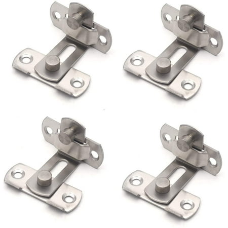 4-Pack Stainless Steel Safety Door Lock, Brushed Nickel Flip Latch ...