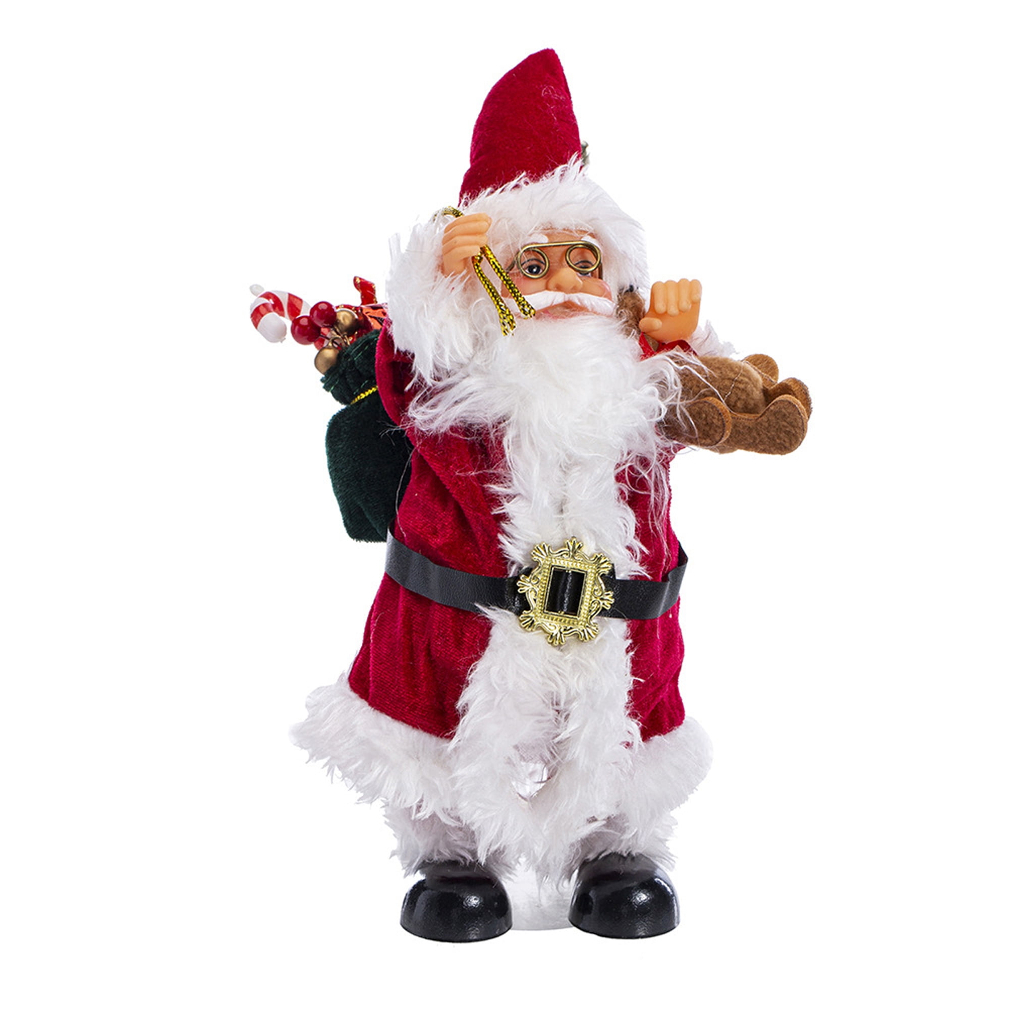 Mubineo Realistic Santa Claus Figure Standing Traditional Figure ...