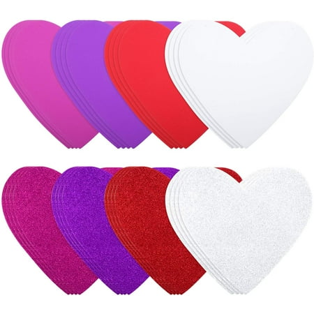 32 Pieces Valentine's Day Foam Hearts Large Foam Heart Shapes Non ...