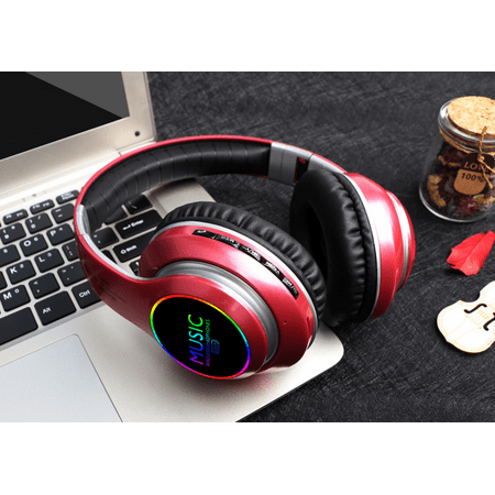 Folding LED Wireless Headset Bluetooth Sports Card Wireless Gaming ...