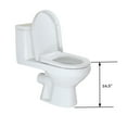 WinZo WZ5011 One Piece Toilet, Round, Dual Flush 1.1/1.6 GPF, Rear ...