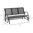 Outsunny 3-Person Patio Glider Bench, Outdoor Porch Glider Swing with 3 ...