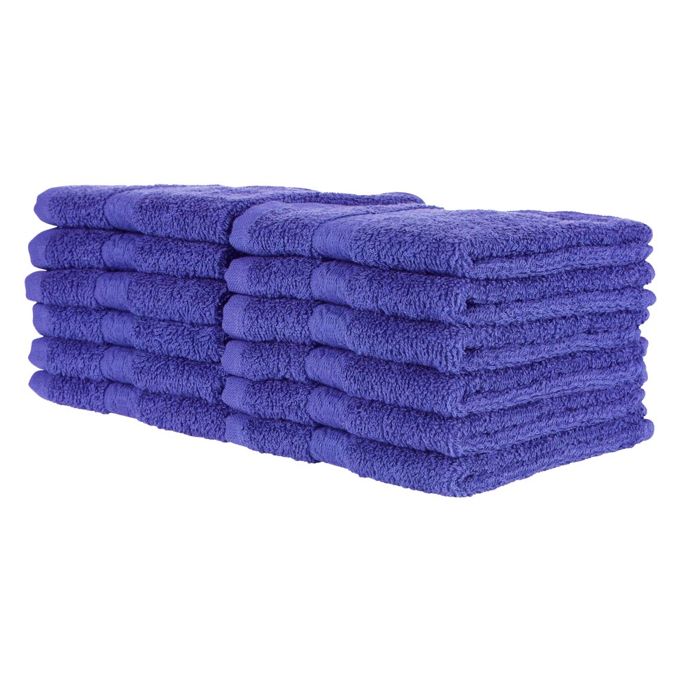 Arkwright 12 Pack of True Color Wash Cloths - 12 x 12 - 100% Ring Spun ...