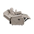 Steve Silver Tyson Leatherette Glider Reclining Loveseat with Console ...