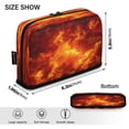 8.3"x5.9" Large-Capacity Multi-Pocket Vertical Pencil Case Dynamic Fire ...