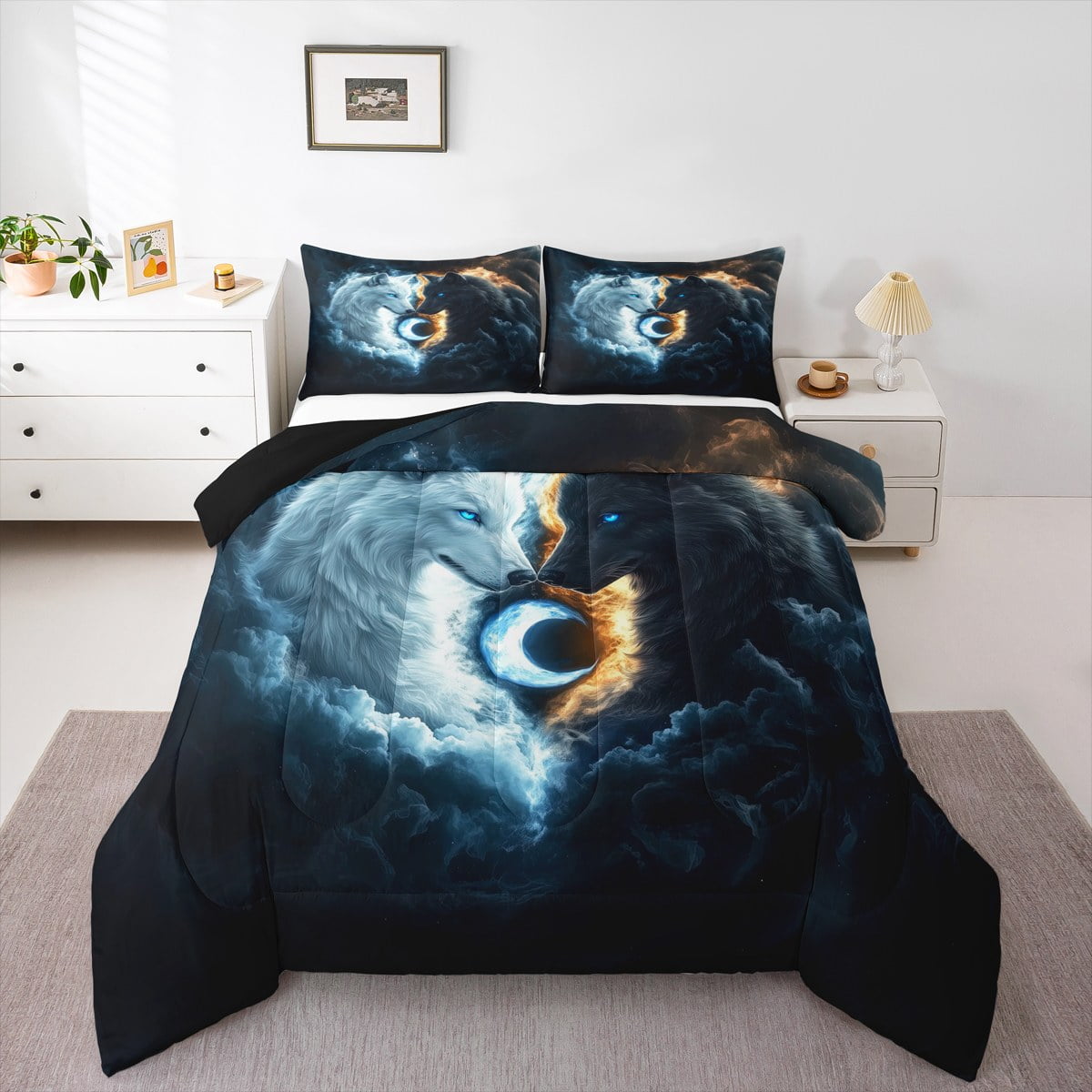 Click here for Erosebridal Couple Wolf Comforter Sets Full Size... prices
