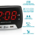 Free Shipping! Westclox Electric Large 1.4” Red LED Digital FM Clock ...