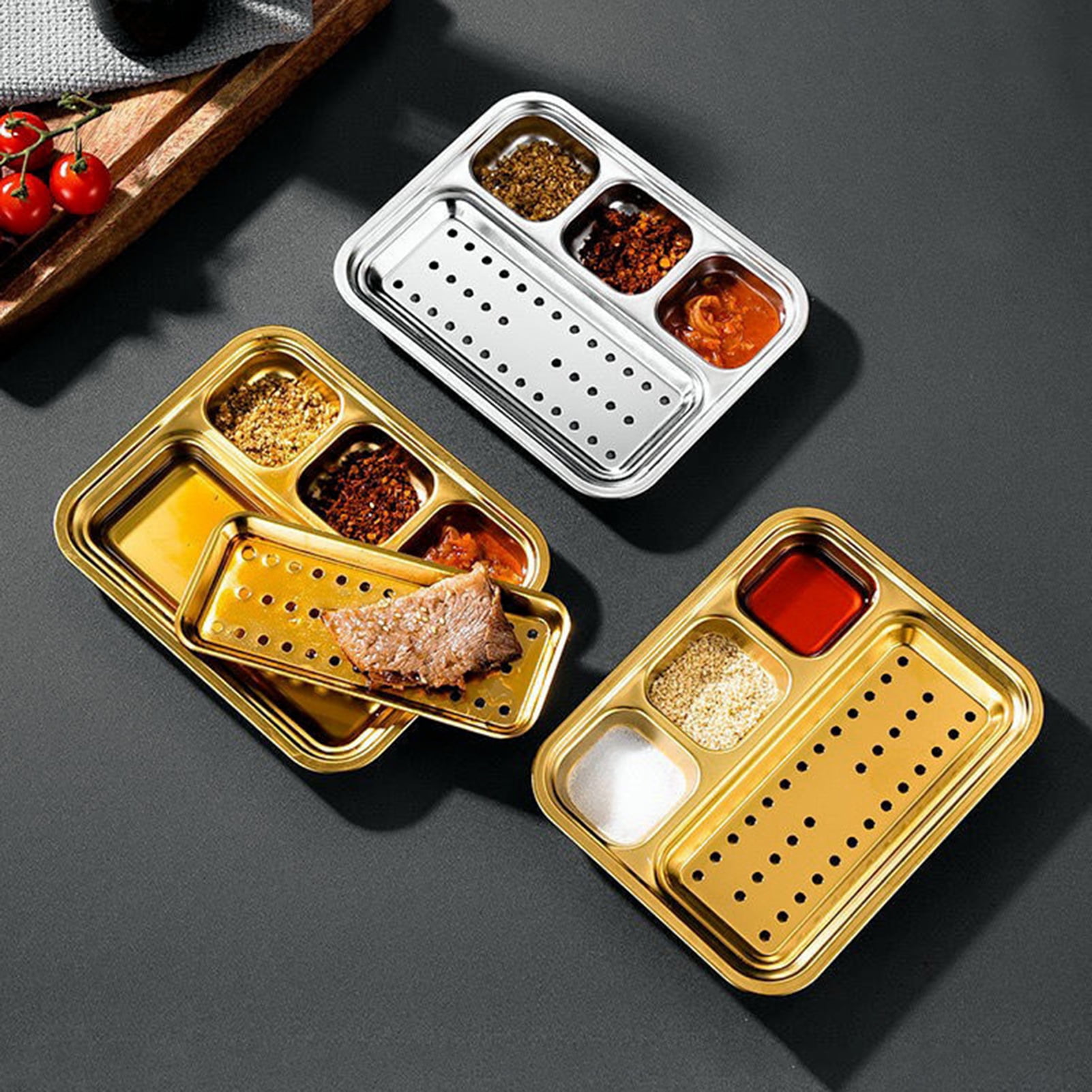 Hesroicy Food-Grade Barbecue Tray Set with Heat-Resistant and ...