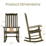 ZENSTYLE Rocking Chair High Back Wooden Rocker Chair for Porch Lawn ...