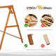 VINGLI Heavy Duty Patio Porch Swing Stand Support 660 LBS A-Frame ...