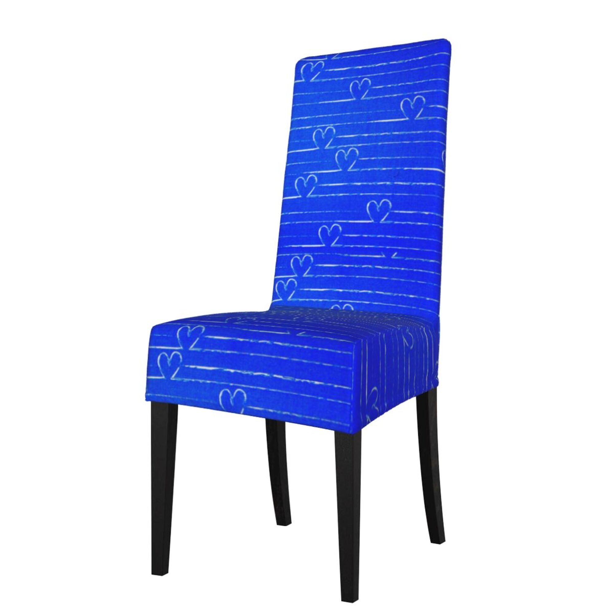 ZICANCN Blue Line Love Chair Protectors Seat Covers , Dining Chair ...