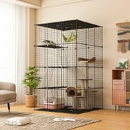 Dextrus Large Cat Cage 5-Tier Kennels with Cube Storage, DIY Indoor ...