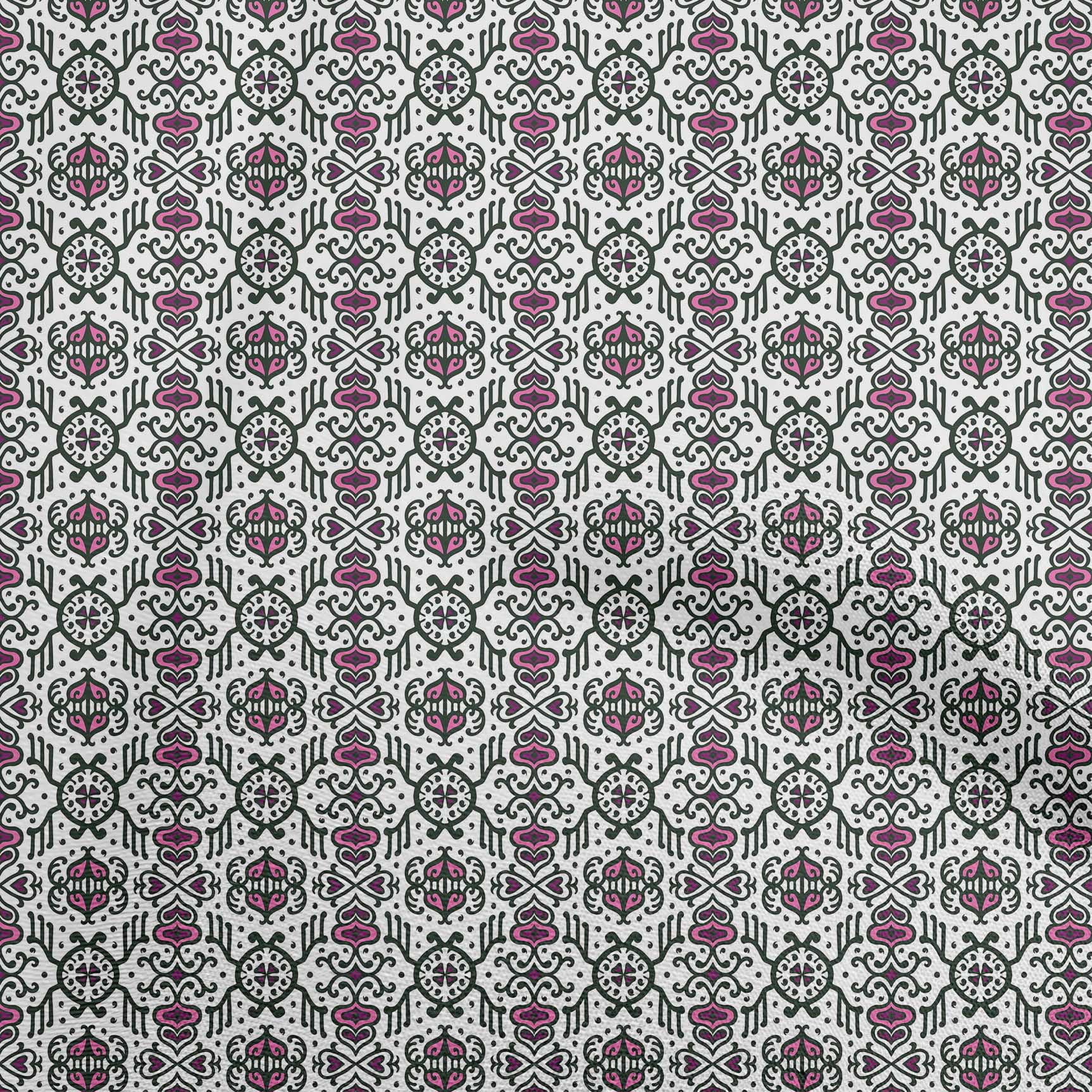 oneOone Cotton Poplin Fuschia Pink Fabric Asian Block Fabric For Sewing ...
