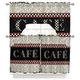 CAFE Swag Curtains Valance and Tier Set, Traditional Ethic Flowers ...