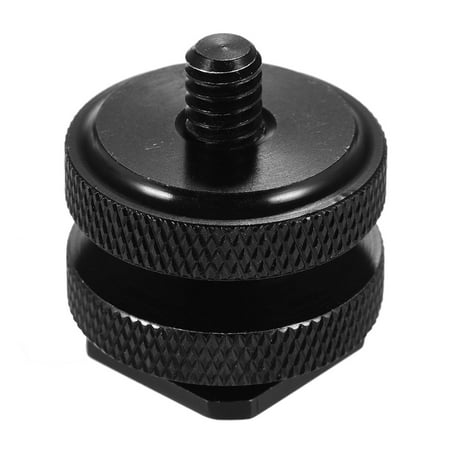 Double Nut Flash Mount Adapter Speedlite Accessory 1/4" Thread Screw ...