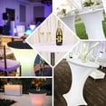 Efavormart White Spandex Cocktail Table Top Stretch Cover for Kitchen ...