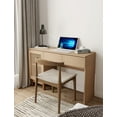DSstyles Rattan Desk: Writing & Computer Table with 2 Drawers, 1 ...