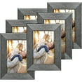 HOUSE DAY Distressed Wood Vintage Picture Frames 5x7 Set of 6, Rustic ...