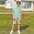 Byoo Big Boys Cable Knit Textured Polo Shirt Short Sleeve Button-Up ...