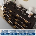 54" Wide Fluted Dresser with 8 Drawers, Modern Wood Chest of Drawers ...
