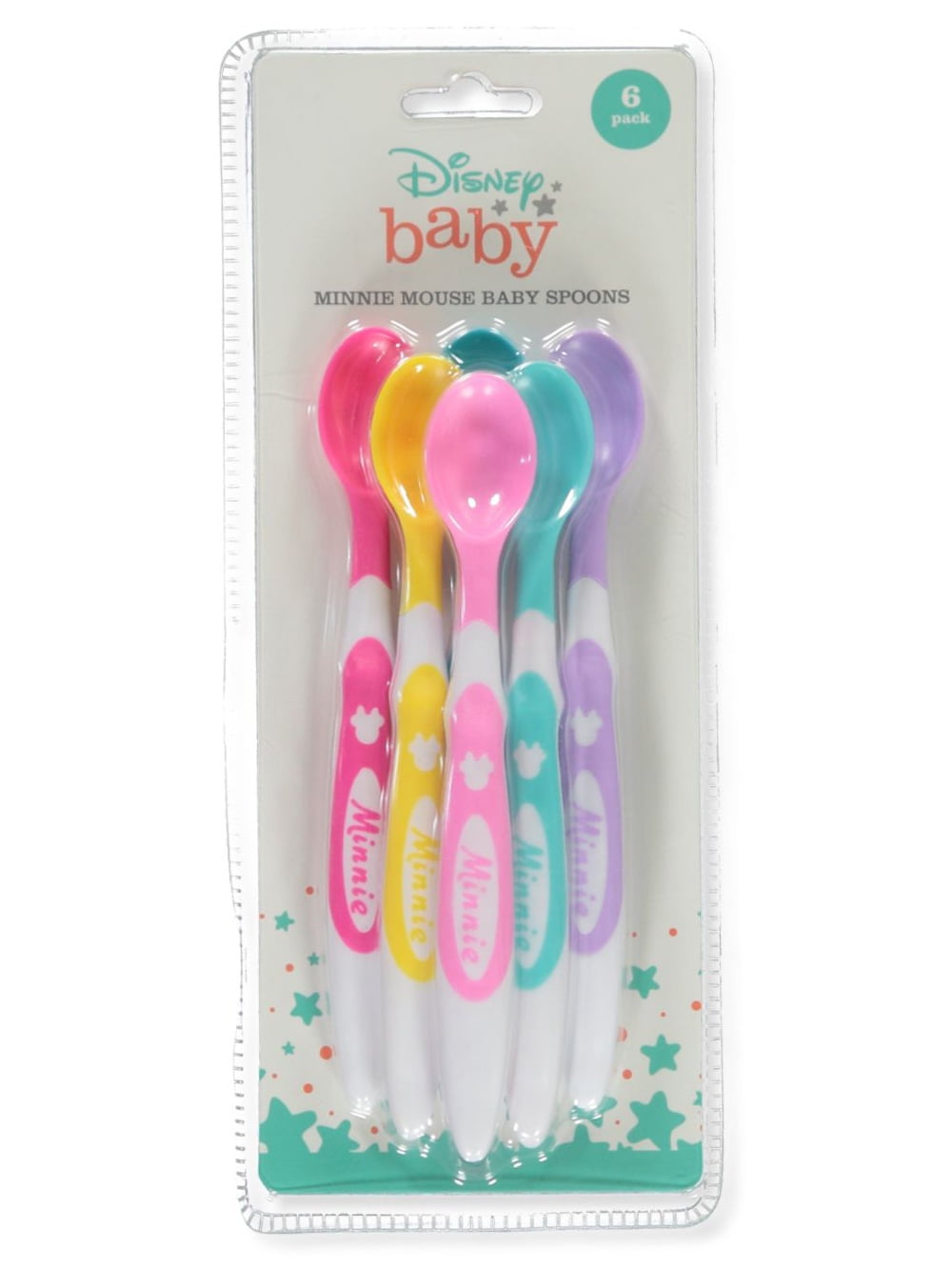 Disney Minnie Mouse Baby Girls' 6-Pack Spoon Set - pink/multi, one size ...