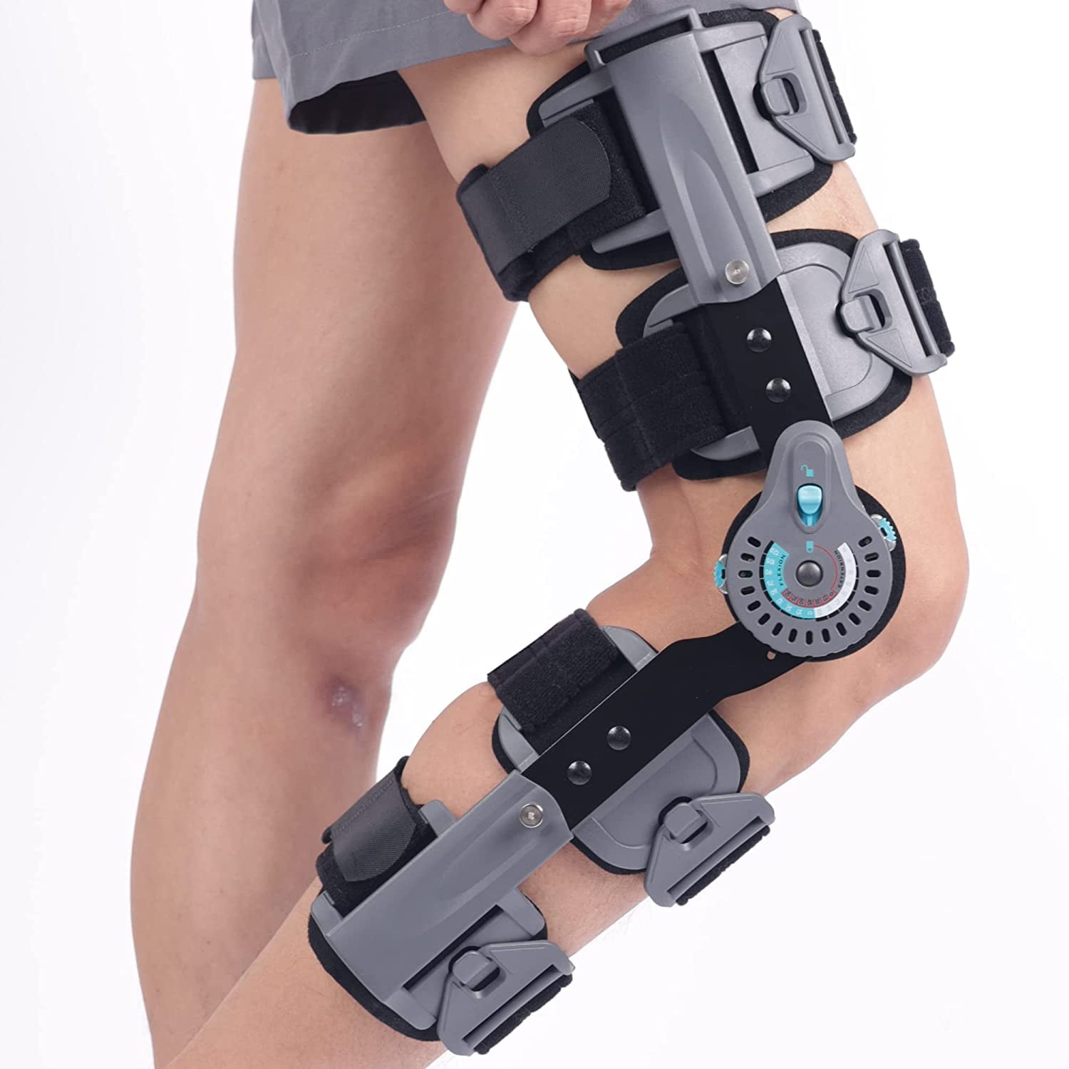Orthomen Hinged ROM Post OP Knee Brace Immobilizer Leg Braces Support ...