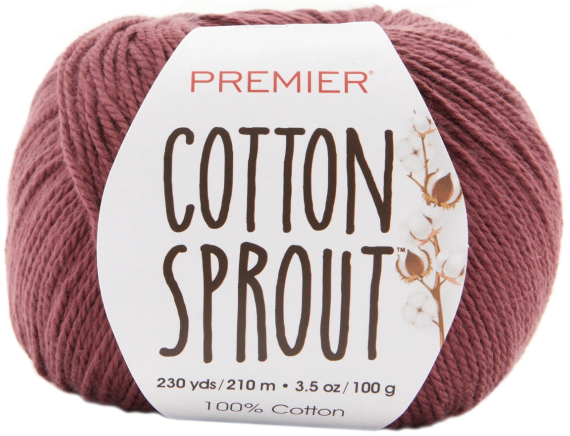 Premier Yarns Cotton Sprout Yarn-Cranberry - Walmart.com