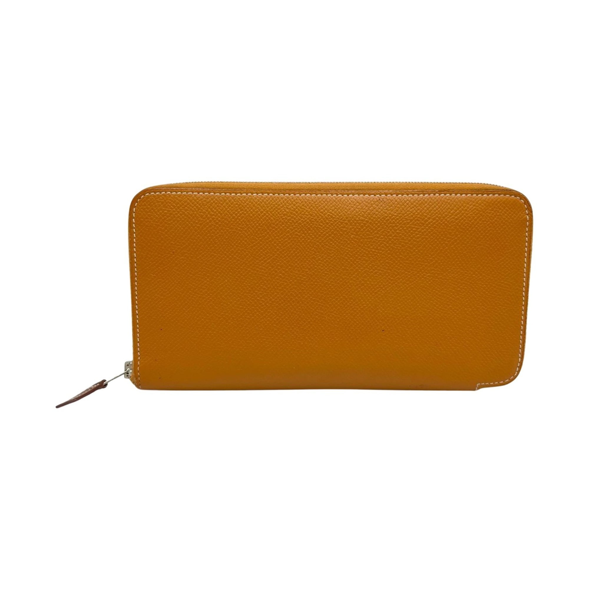 Pre-Owned Hermes Hermès Azap Long Silkin Wallet with Z Stamp, Gold ...