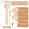 1000 pieces disposable wooden spoons forks, 4-inch bulk mini wooden ...
