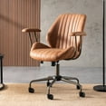 Ovios Ergonomic Office Chair High Back Lumbar Support Suede Fabric
