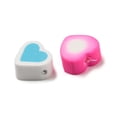 200Pcs 4 Style Handmade Polymer Clay Beads Heart Mixed Color 9~10x10 ...