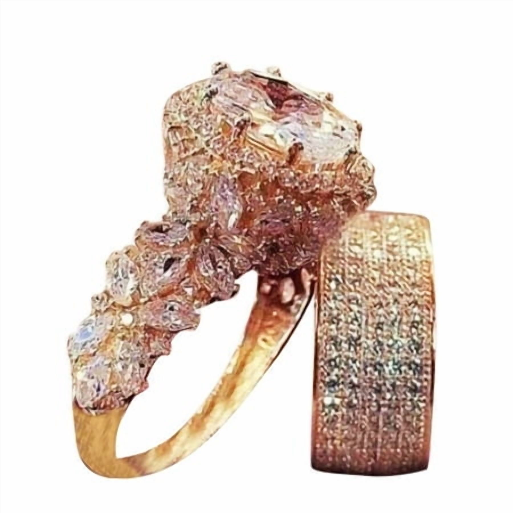 Click here for Yangzheee White Stone Ring  Handmade Cut  Wedding... prices