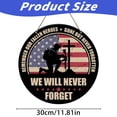 4th of July Wall Decor, 11.8" Round Wooden Hanging Sign, Patriotic ...