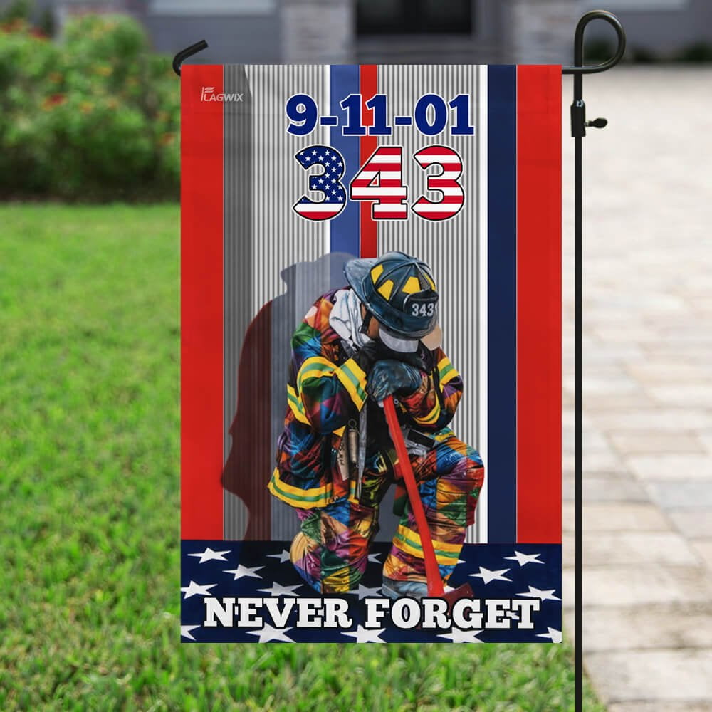 Flagwix 9 11 343 Firefighters Firefighter 9-11-01. 343 Never Forget ...