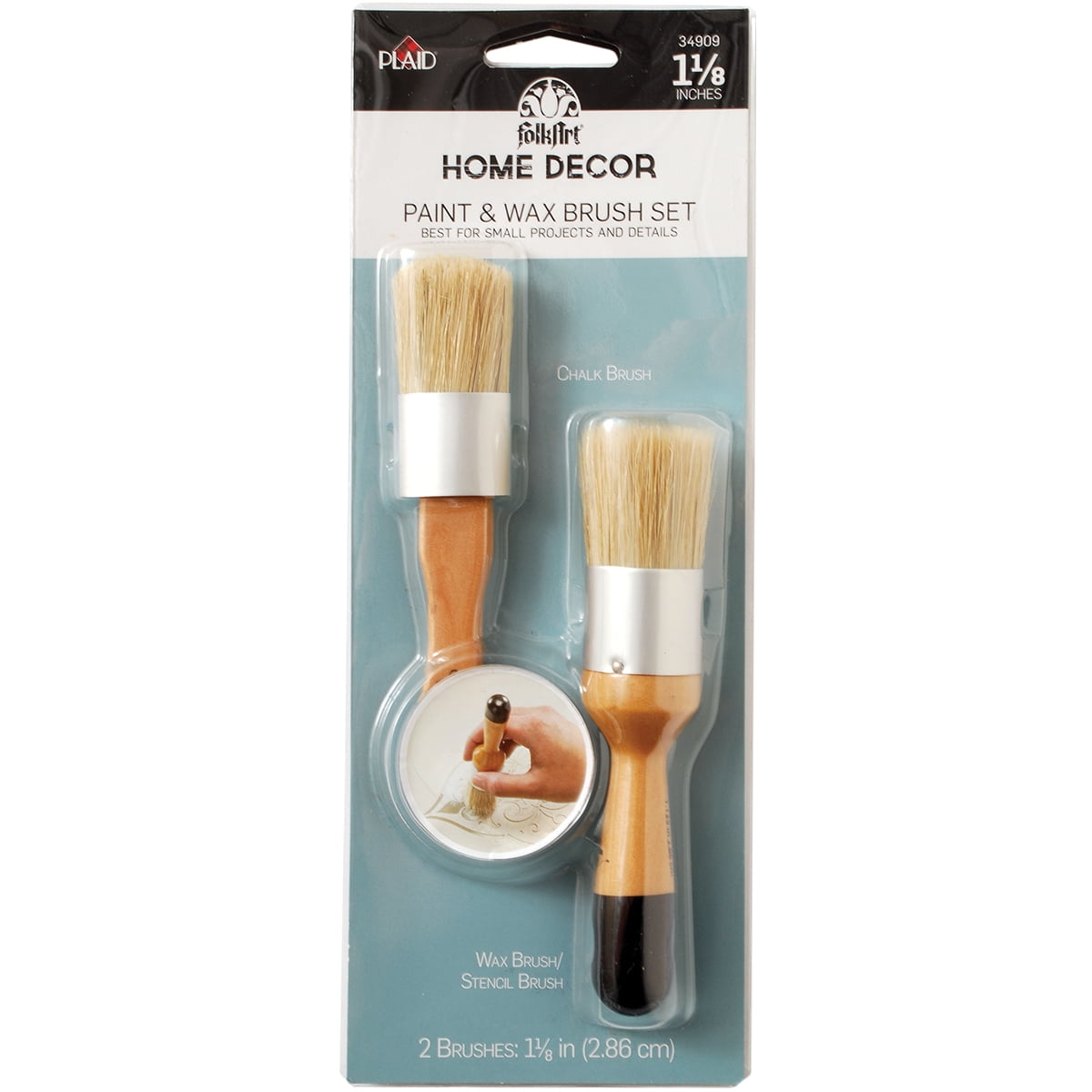 Click here for Folkart Home Décor Chalk & Wax Paintbrush Set One... prices