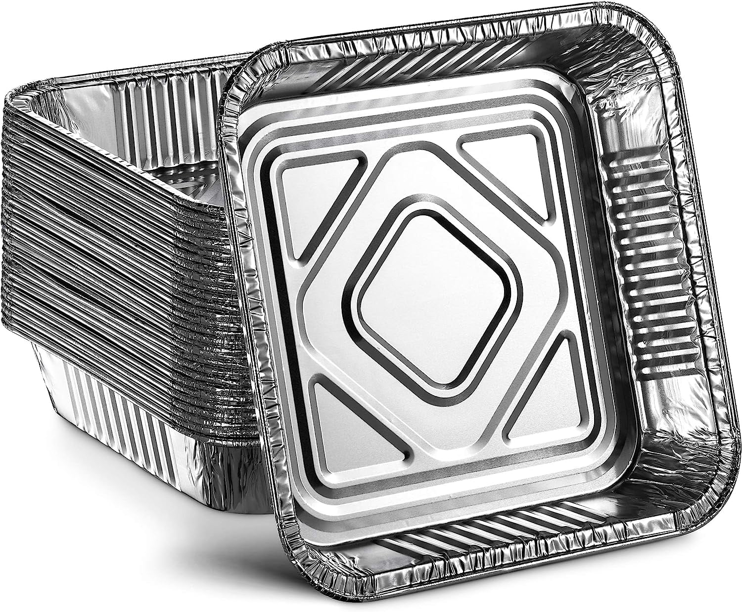20-Pack 9x9 inch Foil Pans - Disposable Aluminum Containers for Baking ...