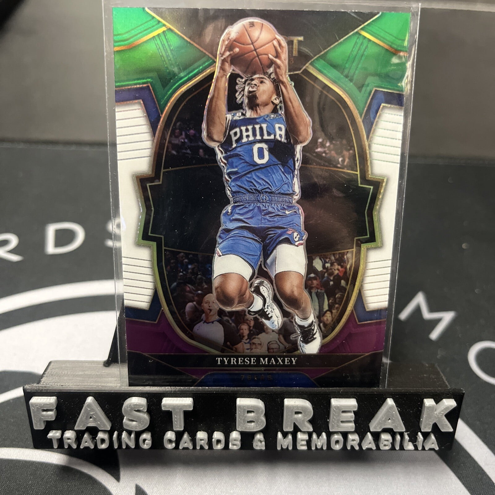 2023 2022 Panini Select Tyrese Maxey #9 Tri-Color Prizm Base Set Insert ...