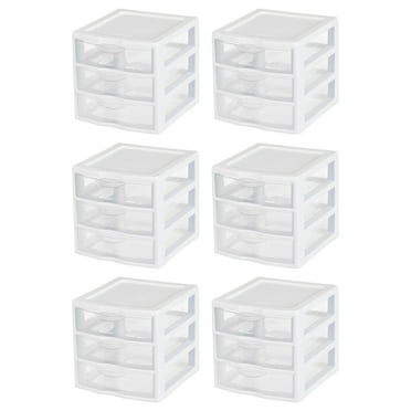Sterilite Wide 3 Drawer Unit Plastic, White - Walmart.com