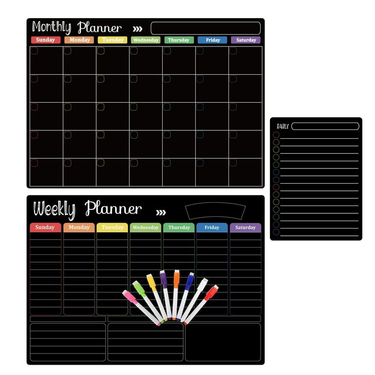 To Do List White Board Clear Weekly Planner & To-Do List For Fridge ...
